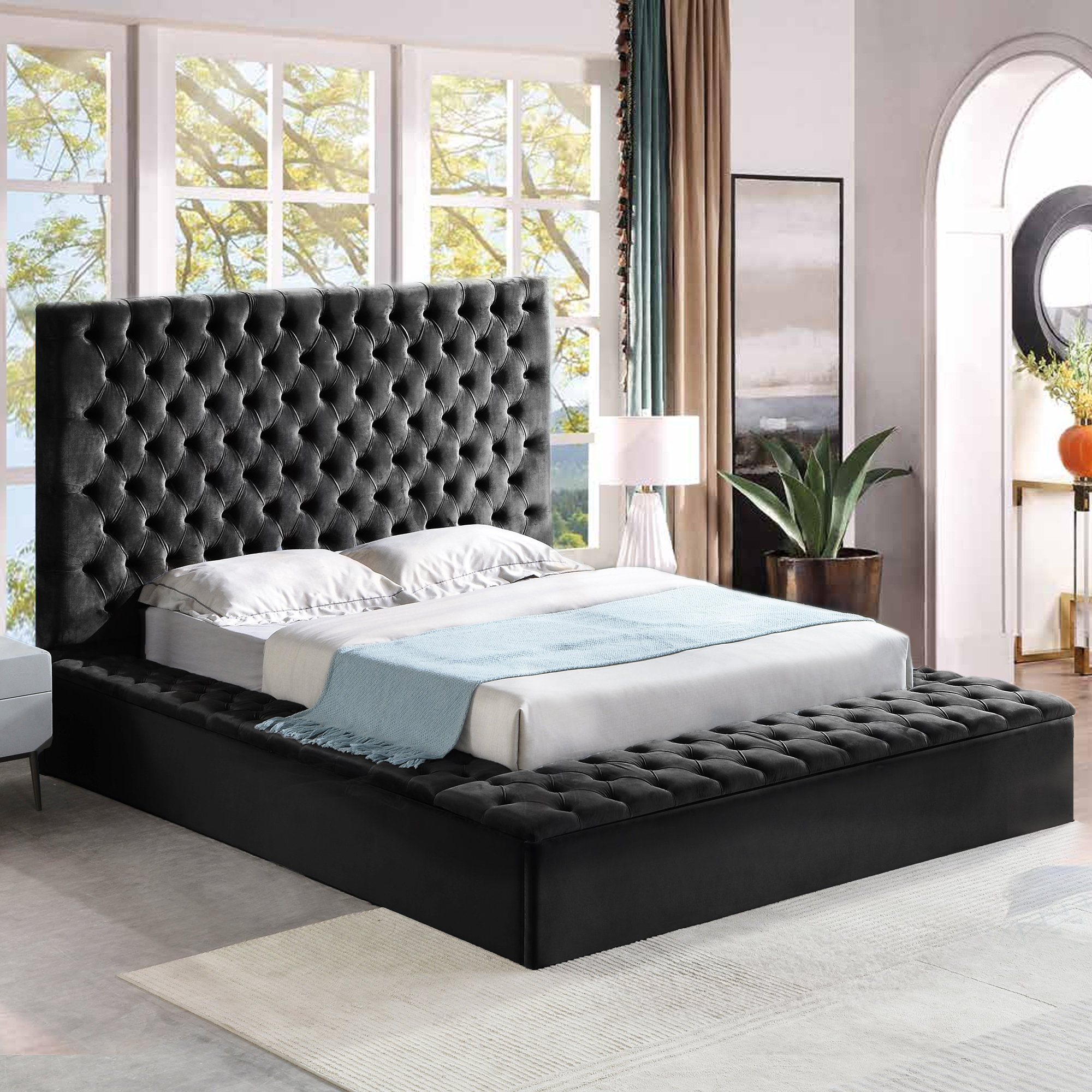 Ruthann upholstered storage platform bed king store